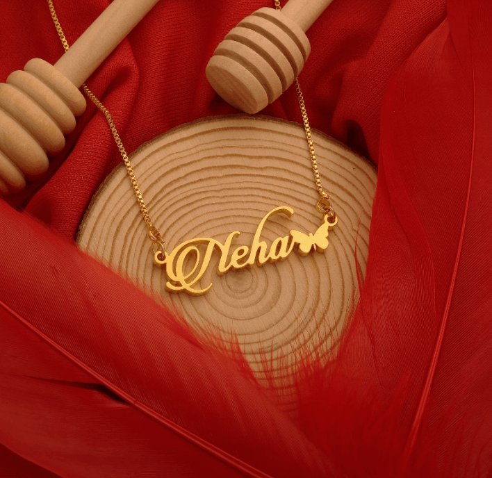 Bring Personalized Butterfly Name Necklace for Your Girl Tatbhav